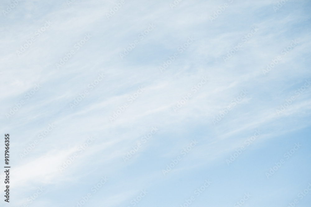 Milky sky with clouds resembling mist. Soft heaven texture of the sky ...