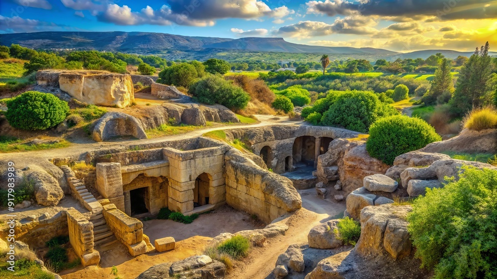 Ancient Tombs of the Kings archaeological site in Paphos, Cyprus ...