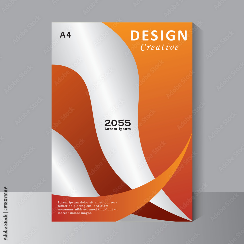 A4 Template vector design set for Cover, Brochure, Annual Report ...