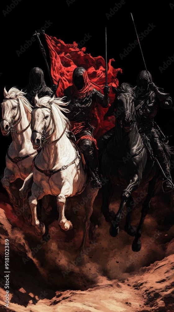 Apocalyptic Riders: The Four Horsemen of the Apocalypse, Symbolizing ...