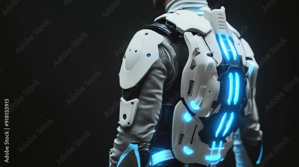 An advanced exoskeleton suit designed for rehabilitation, seamlessly ...