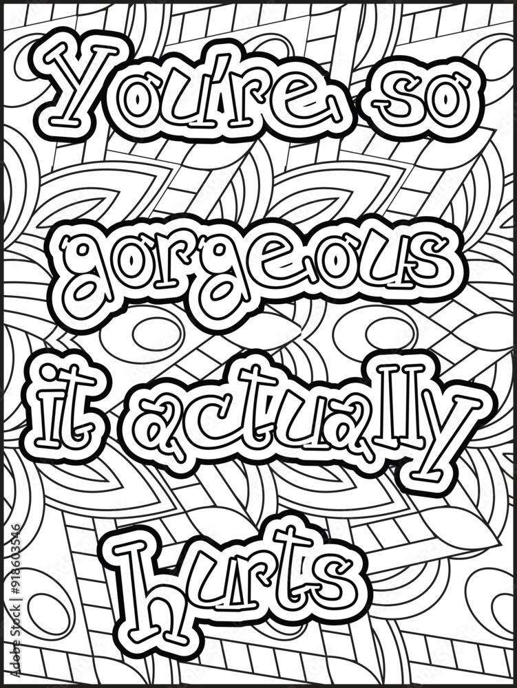 Affirmation Quotes with Mandala pattern. Hand drawn with black and ...