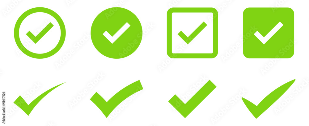 check box icon with correct, accept checkmark icons green tick box ...