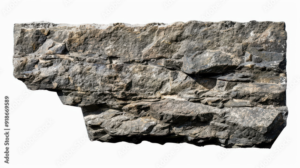 Weathered stone sign plate showing signs of age and erosion, isolated ...