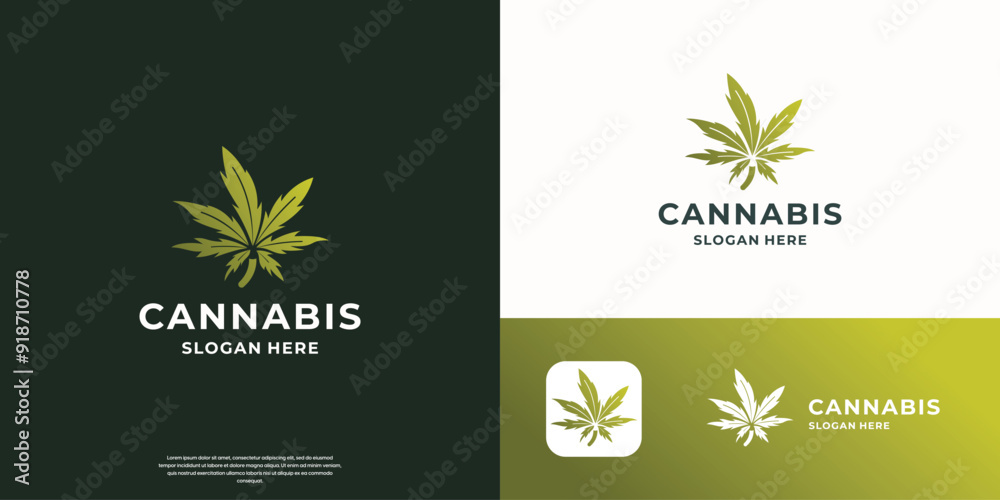 marijuana cannabis logo design inspiration. Stock Vector | Adobe Stock