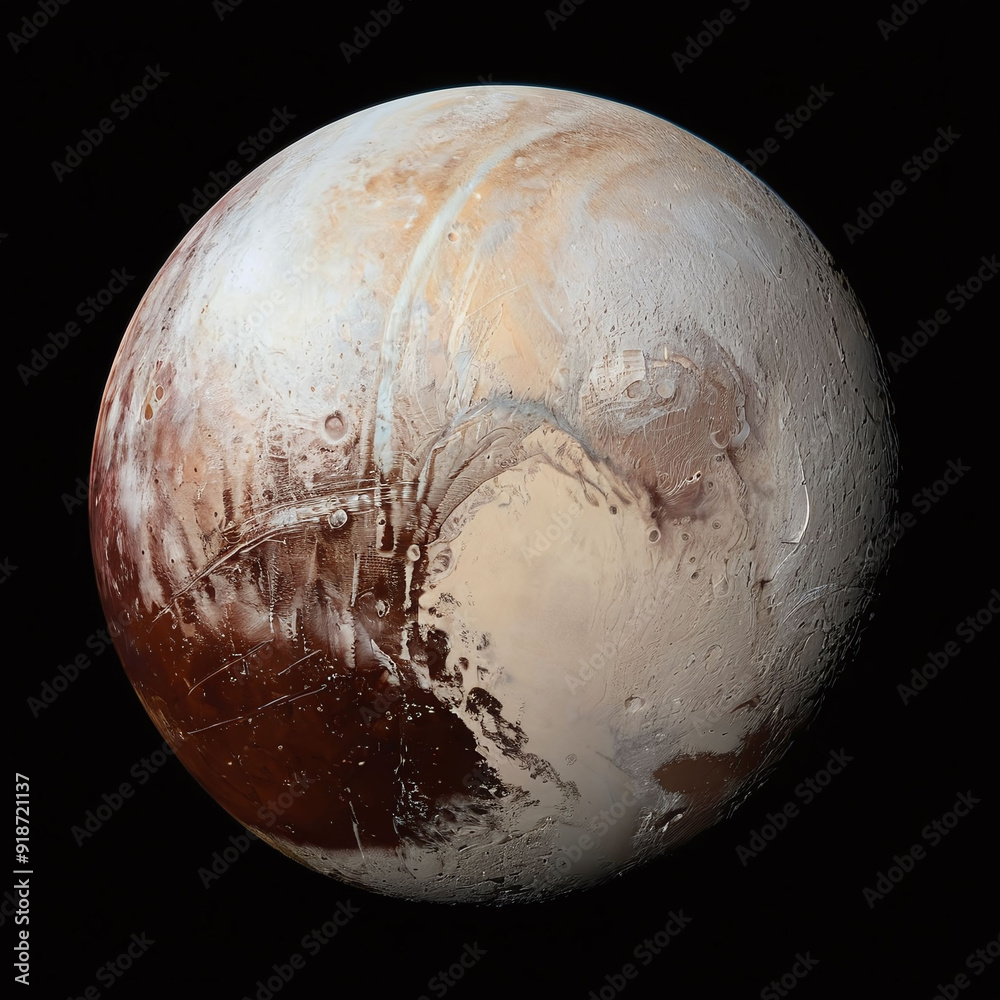 Stock-Foto „Planet Pluto in the dark Starry Sky of Solar System in ...