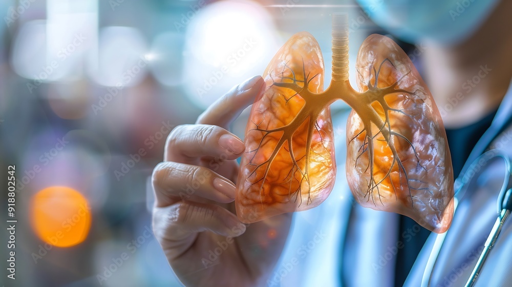 Doctor use stethoscope checkup lung healthrespiratory diseaselung ...