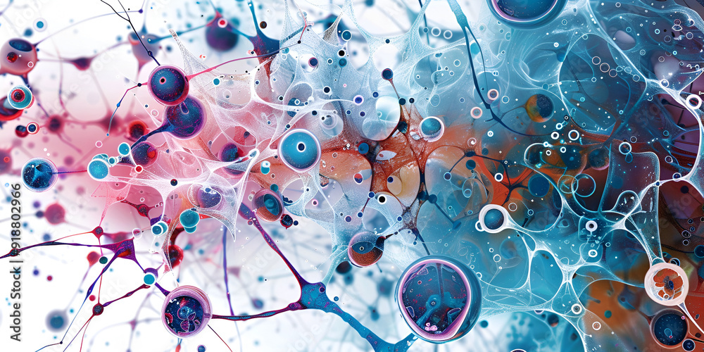 Neural Symphony Abstract Brain Patterns in Digital Art, The neuron is ...