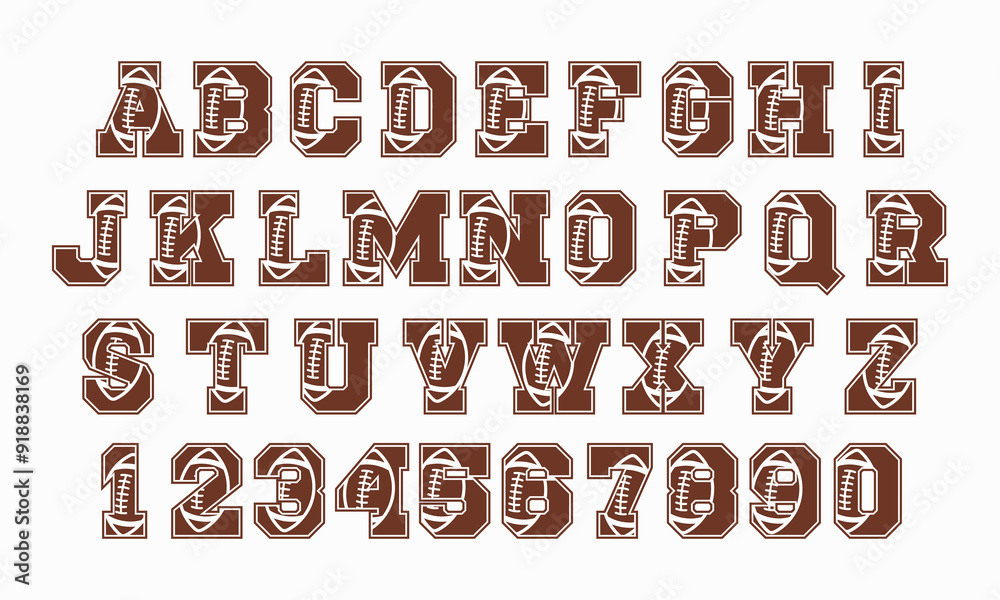 Football Varsity Font - Football Vector and Clip Art Stock Vector ...