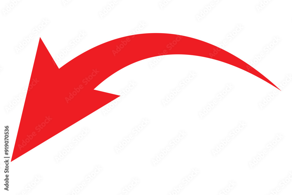 red arrow icon on white background. flat style. arrow icon for your web ...