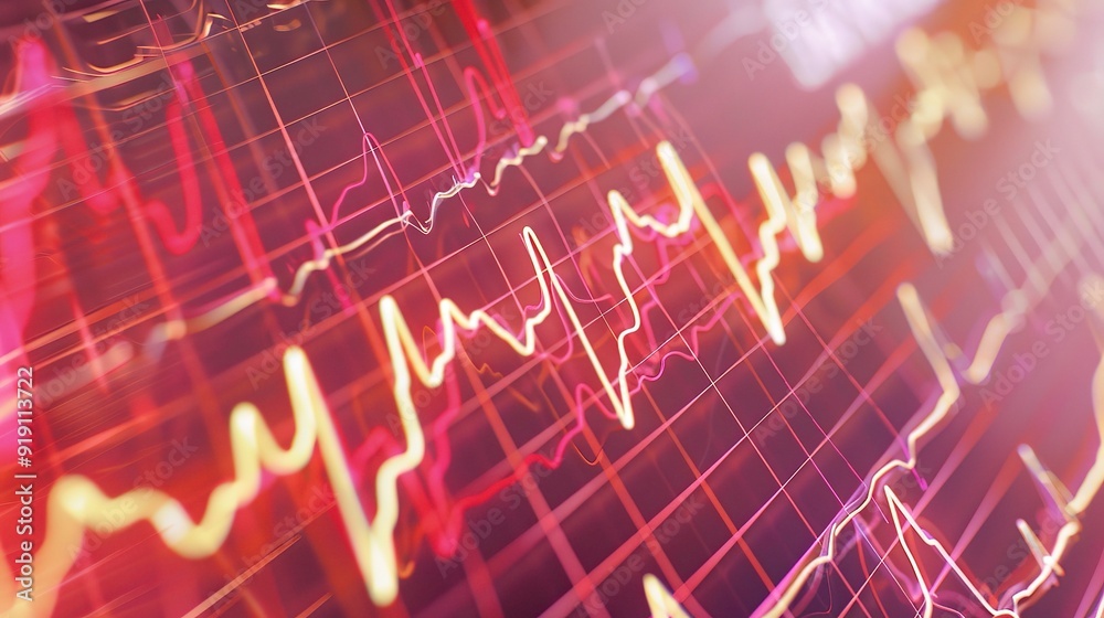 Medical Illustration of Arrhythmia: Complex Heart Rhythm Disorder ...