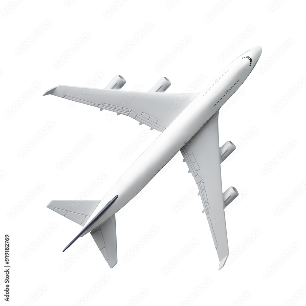 Passenger air plane mockup with die cut. Stock Photo | Adobe Stock