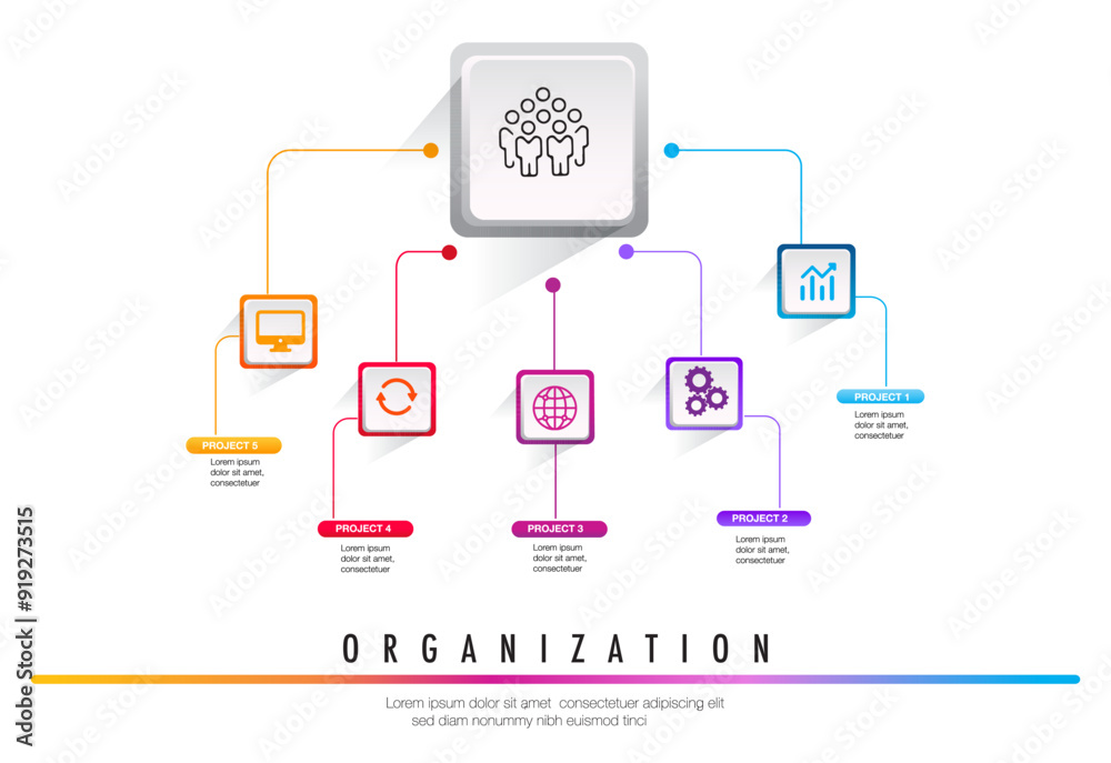 Infographic business organization chart model department template apply ...