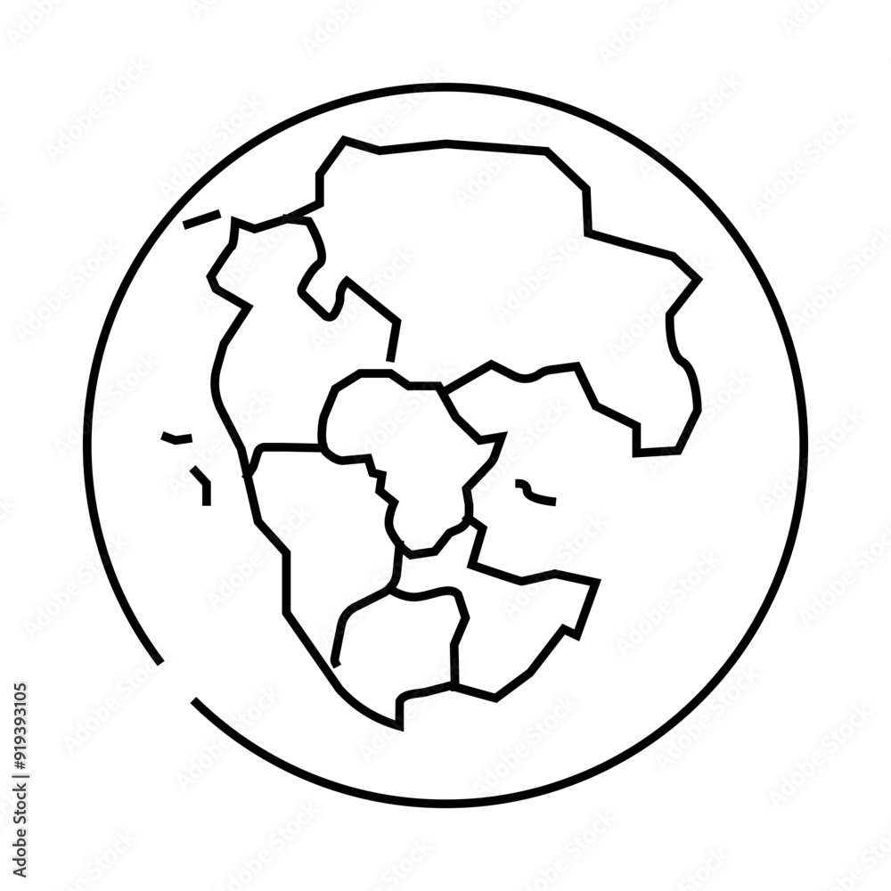 pangaea earth continent map line icon vector. pangaea earth continent ... pangaea earth continent map line icon vector. pangaea earth continent ...