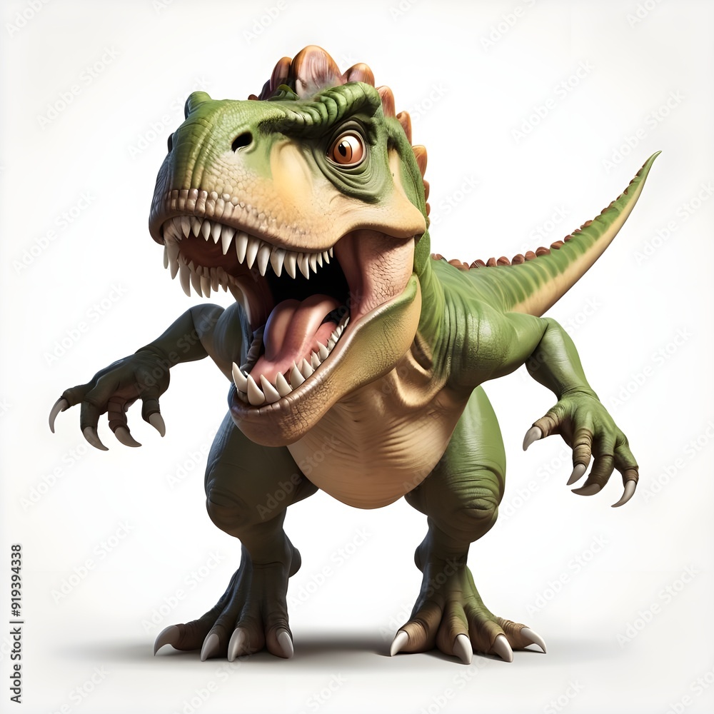 Cartoon roaring Tyrannosaurus rex. Illustration Stock Illustration ...