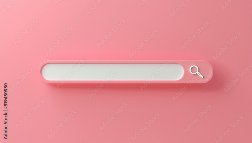 Stylish pink search bar on a pastel background, ideal for web design ...