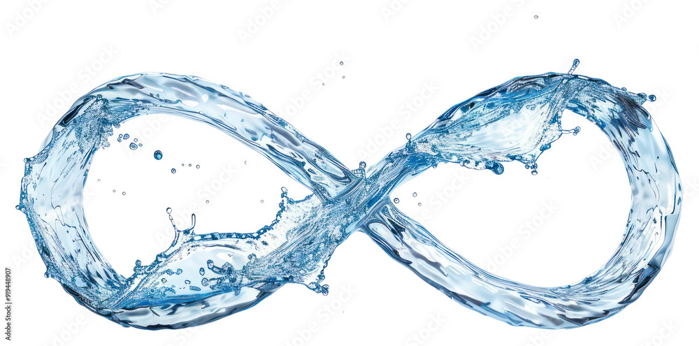 PNG Water infinity symbol splash Stock Illustration | Adobe Stock