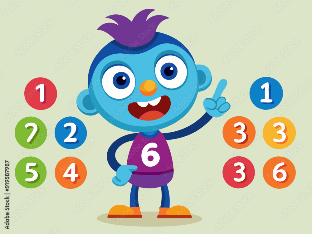 Hands count with fingers. Cartoon counting from one to ten, showing ...