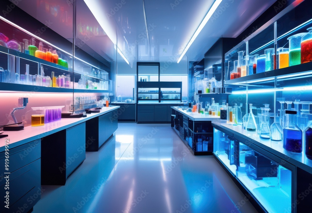 state art laboratory displaying innovative chemical reactions advanced ...
