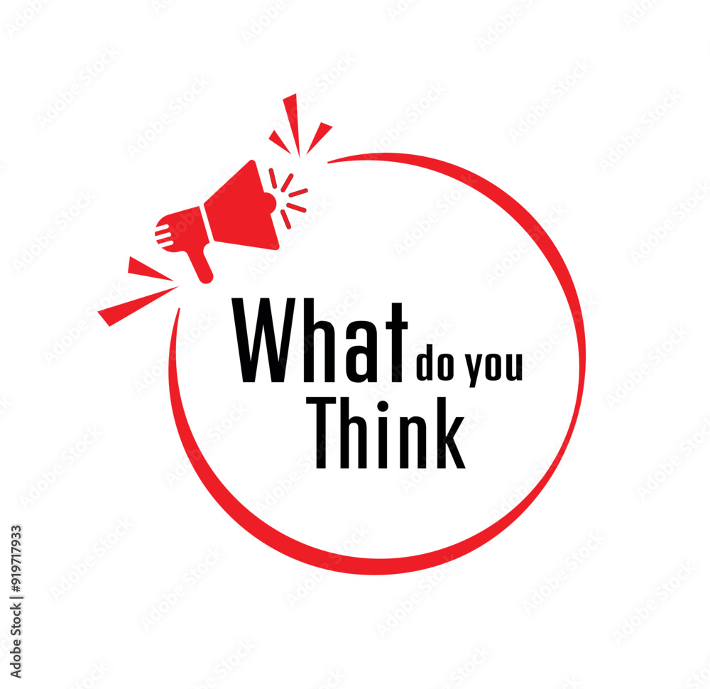 what do you think text information sign Stock Vector | Adobe Stock