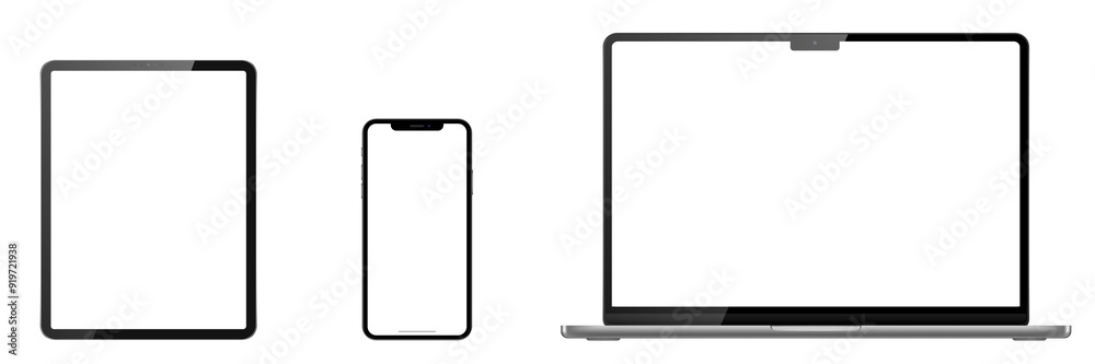laptop, tablet, phone on transparent background with png transparent ...
