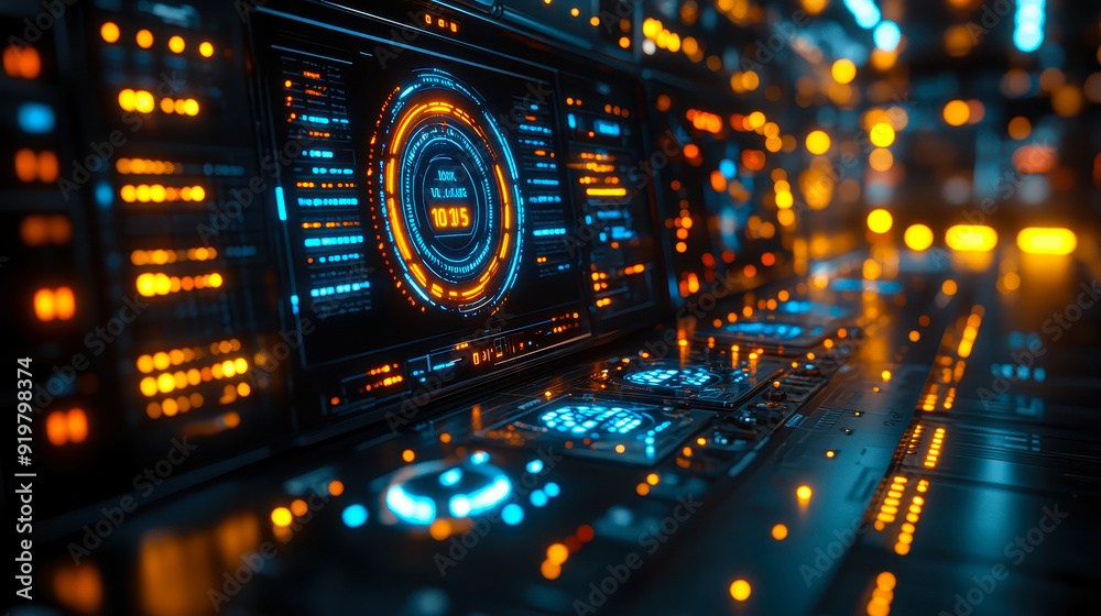 Futuristic Project Dashboard Displaying Performance Metrics and Key Performance Indicators (KPIs ...