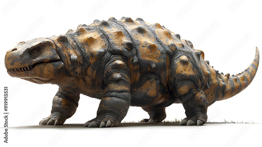 Full-Body Side Profile of an Ankylosaurus Stock Photo | Adobe Stock