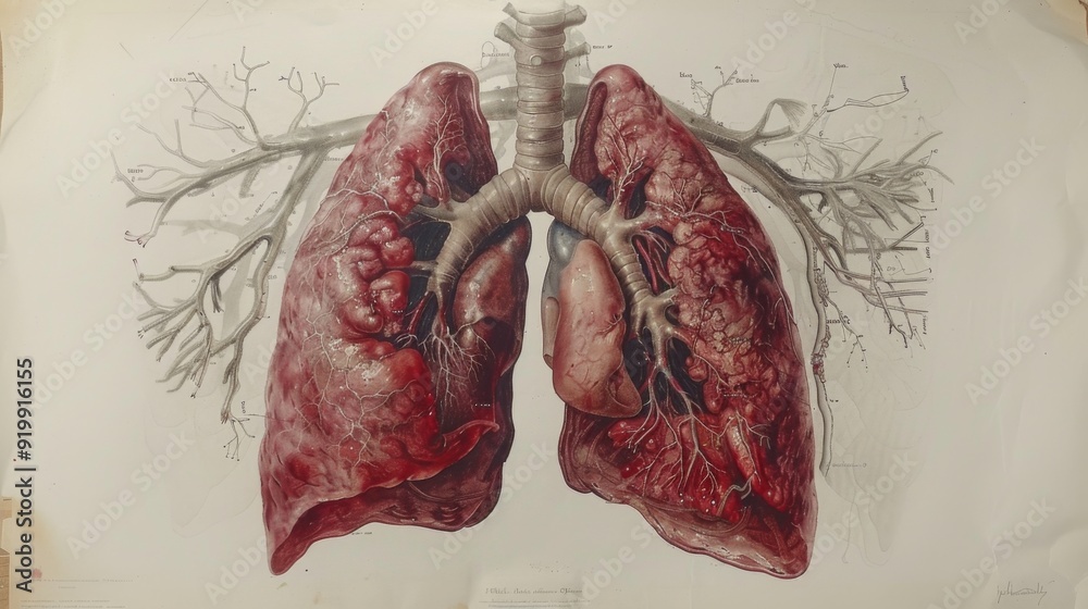 Depict the process of inhalation, showing how the diaphragm and ...