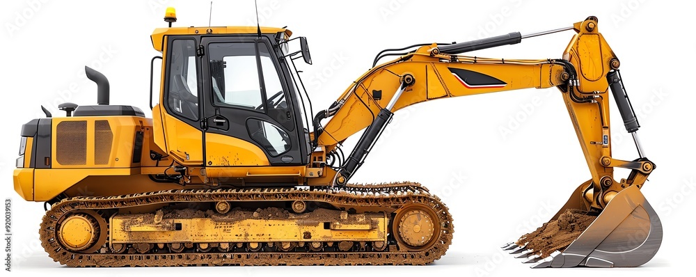 Backhoe loader with a quickattach system for multiple attachments ...