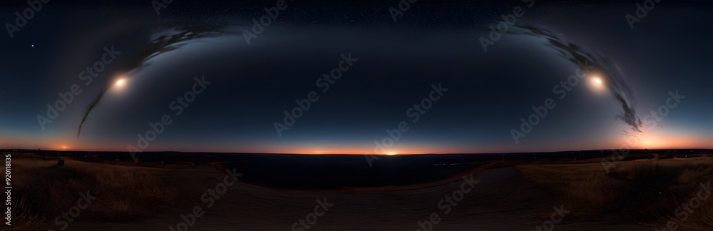 360 degree starry night sky. HDRI spherical panorama. Stock ...