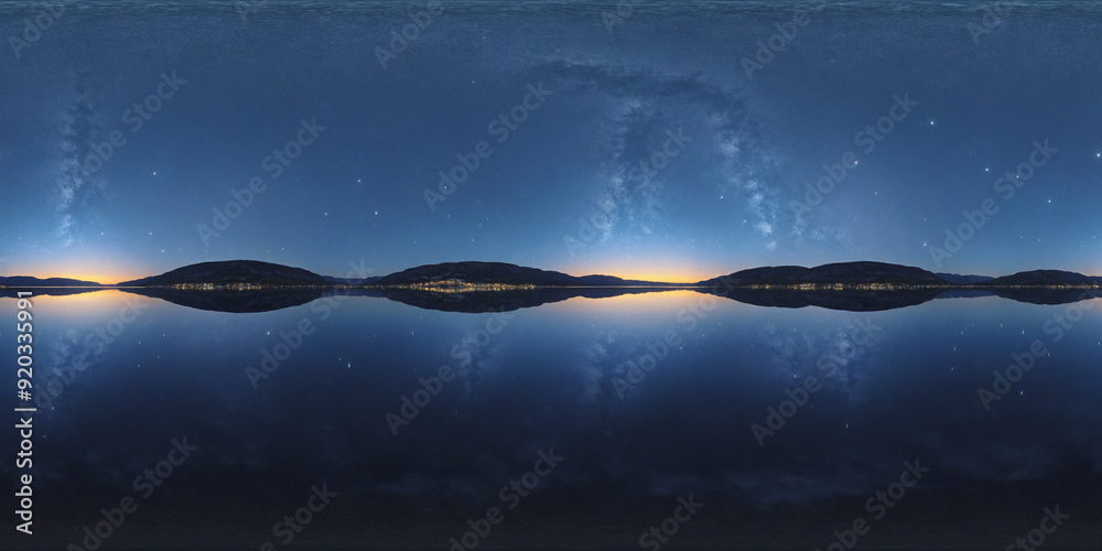 HDRI Night Time Landscape Equirectangular Panorama 3 Stock Photo ...