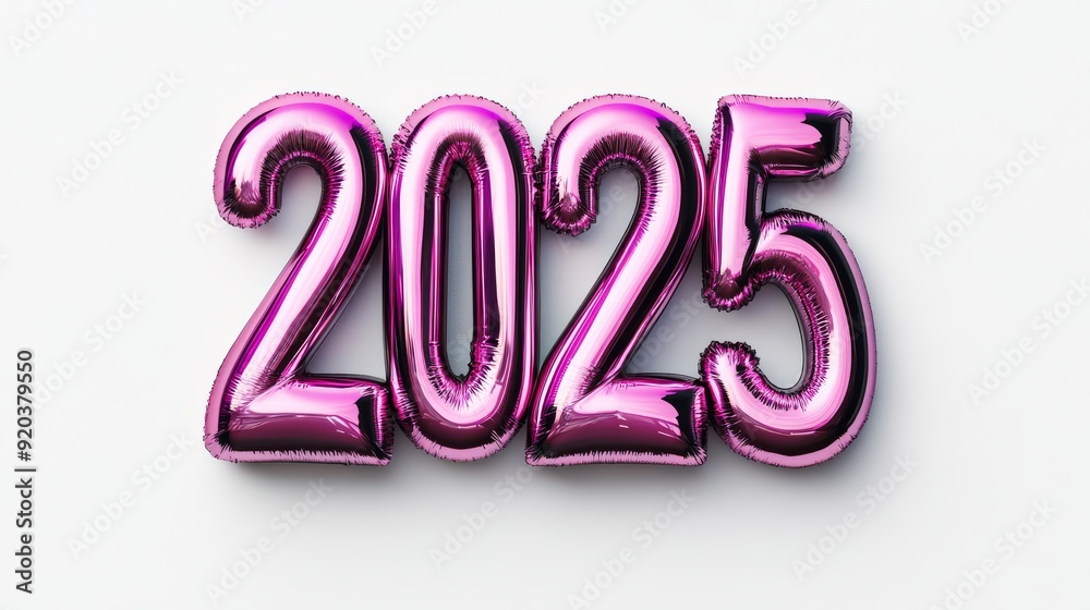 2025 in sleek and modern sansserif typography with a metallic gradient ...