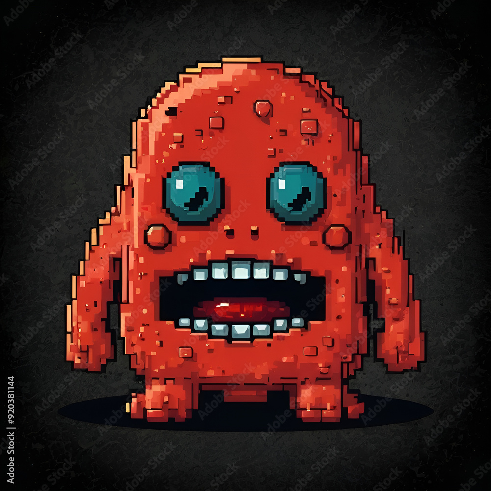 Ilustrace Red slime Pixel Art ,Slime Pixel Art ,Fantasy Slime Pixel Art ...