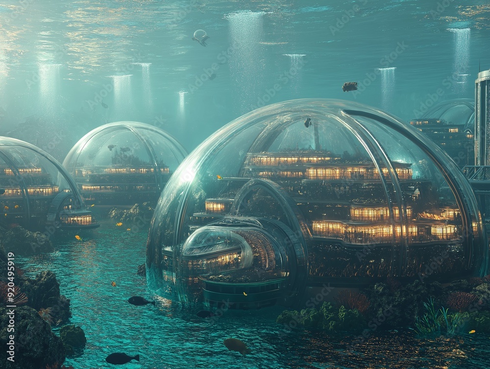 Underwater City Beneath the Ocean Surface: A Deep Sea Exploration of ...