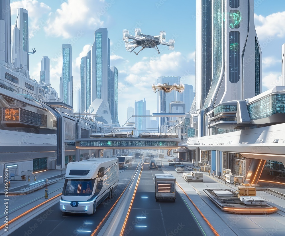 Advanced Logistics and Delivery Technologies in a Futuristic ...