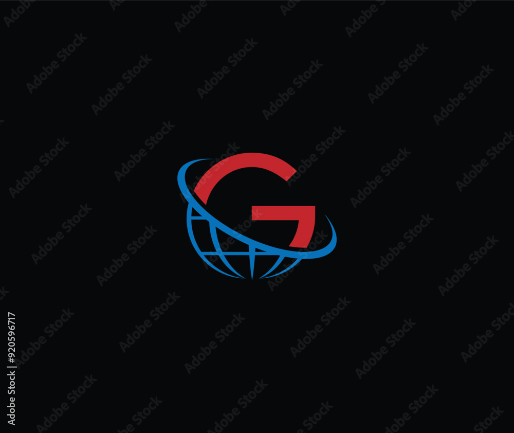 letter G logo for global earth world Pangea vector, Globe with letter G ...
