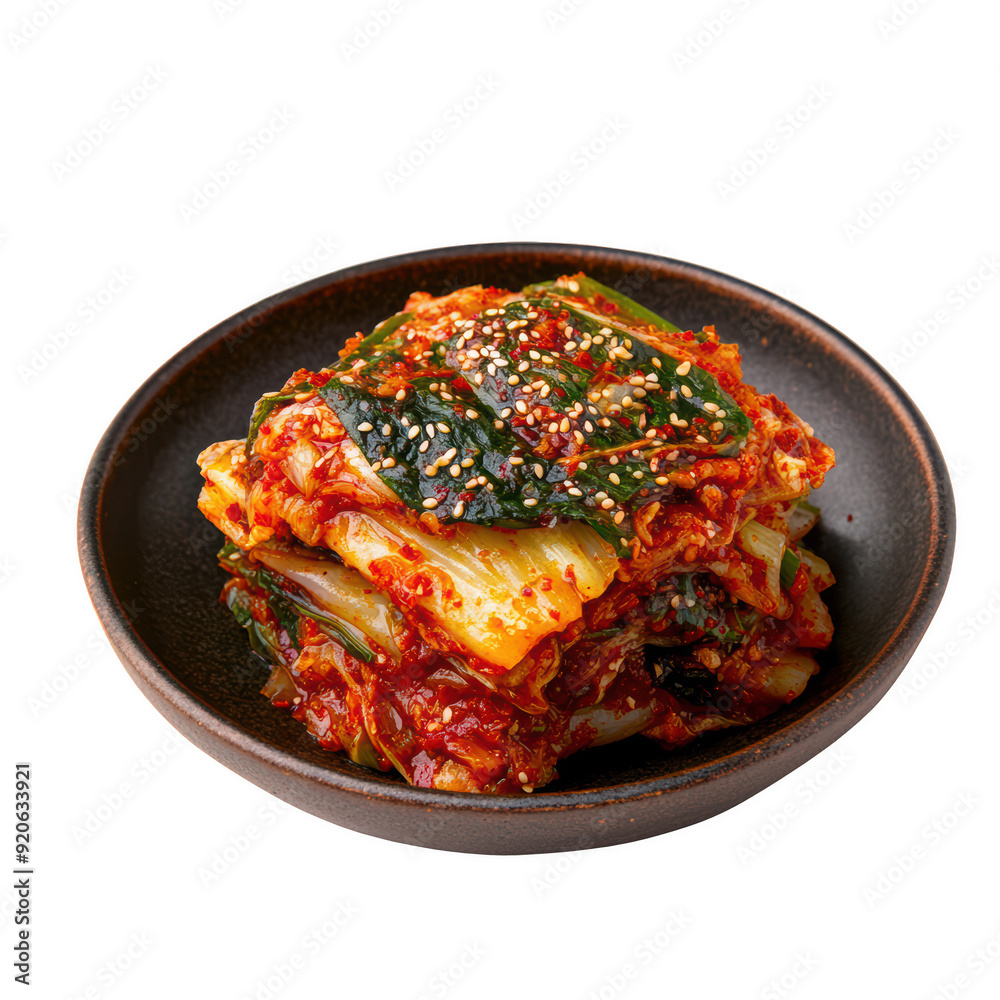 Delicious traditional kimchi served in a rustic bowl, showcasing ...