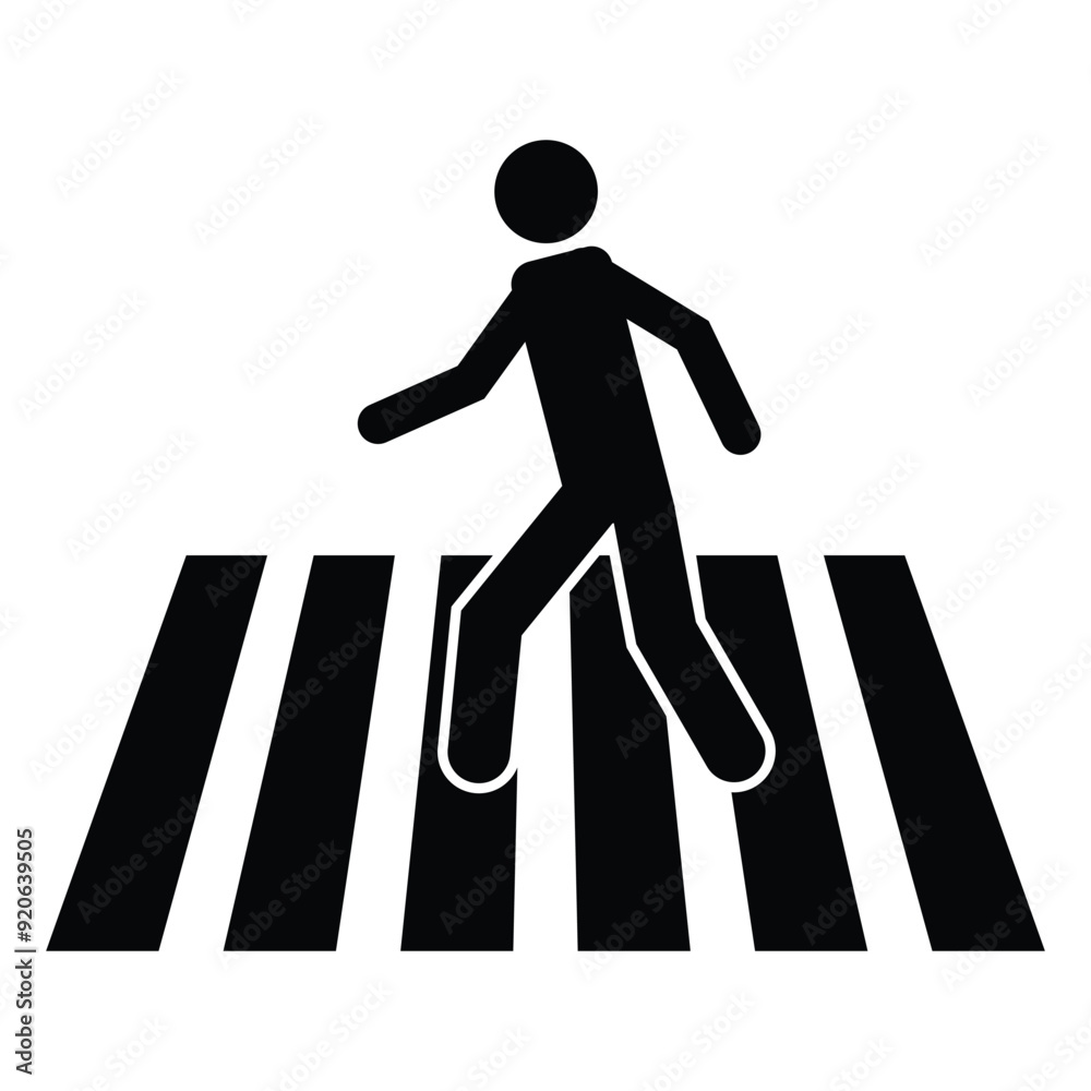 Crosswalk icon. Pedestrians traffic road sign for website or mobile app ...