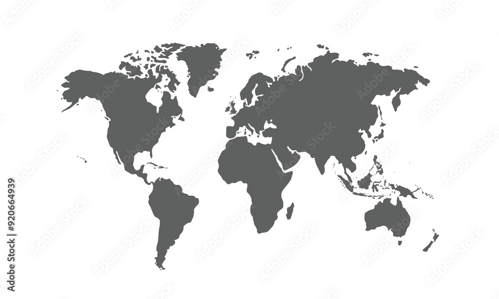 World map isolated on white background. for website layouts, background ...