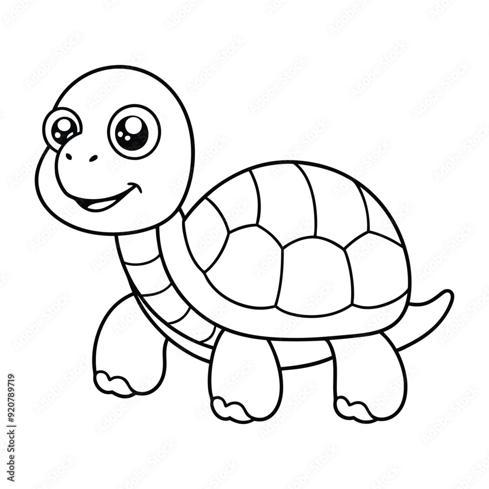 Tortoise Outline Design, Tortoise Clipart, Cute Baby Tortoise ...
