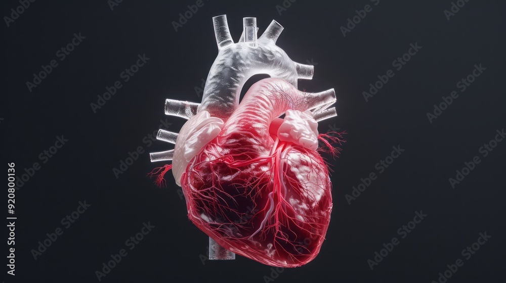 Ilustración de Stock Illuminating the Human Heart: 3D Visualization of ...