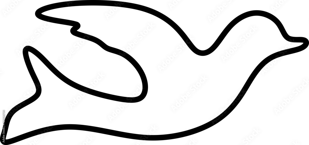 Dove Graphic Vector Image Stock Vector | Adobe Stock