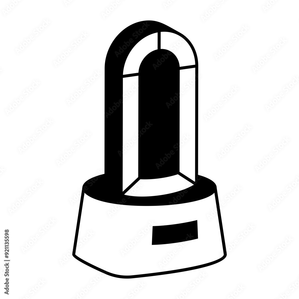 Arch shaped Trophy vector icon design, token of recognition symbol ...