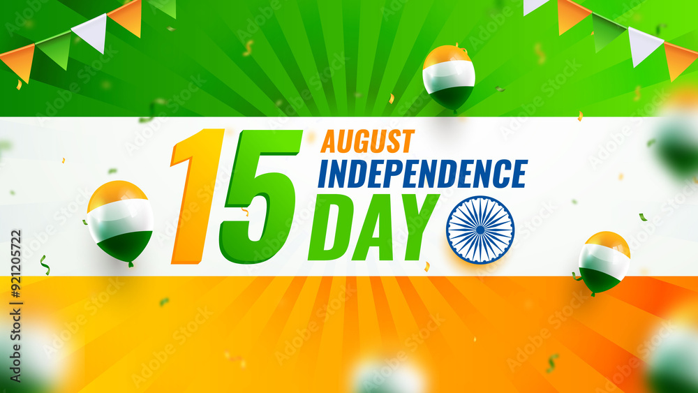 Happy Independence Day India celebration, poster and web banner ...