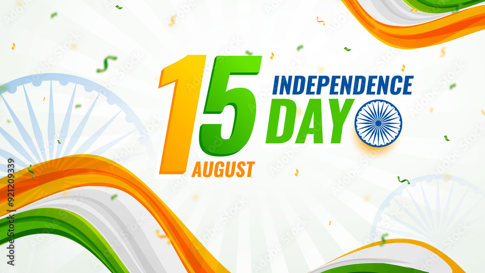 Happy Independence Day India celebration, poster and web banner ...