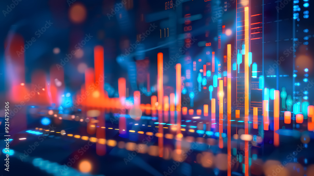 Stock Market Growth: Perspective view of stock market growth with ...