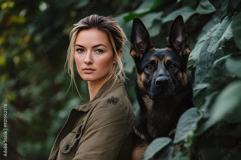 Guardian of the Forest: A young woman and her loyal German Shepherd ...