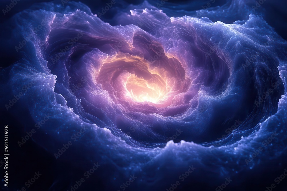 zeninspired digital art abstract swirls of soothing blues and purples ...