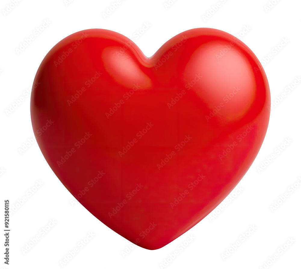 Red heart isolated on transparent background Stock Photo | Adobe Stock
