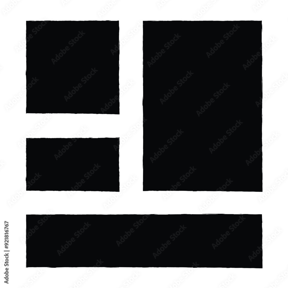 Grange realistic photo frame texture overlay, worn paper effect. Old ...